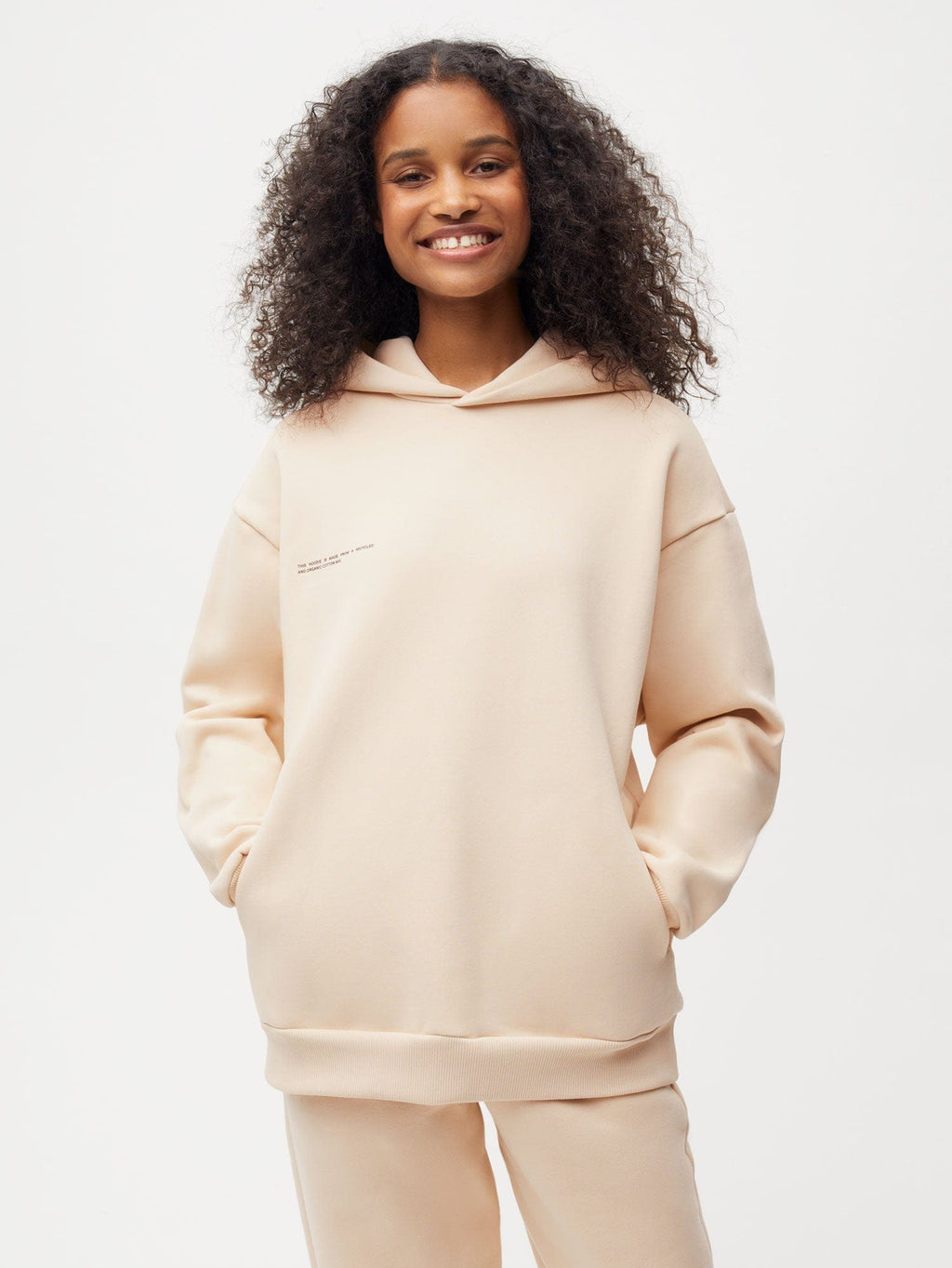 Womens Sand 365 Heavyweight Hoodie | Luxury Hoodies | PANGAIA